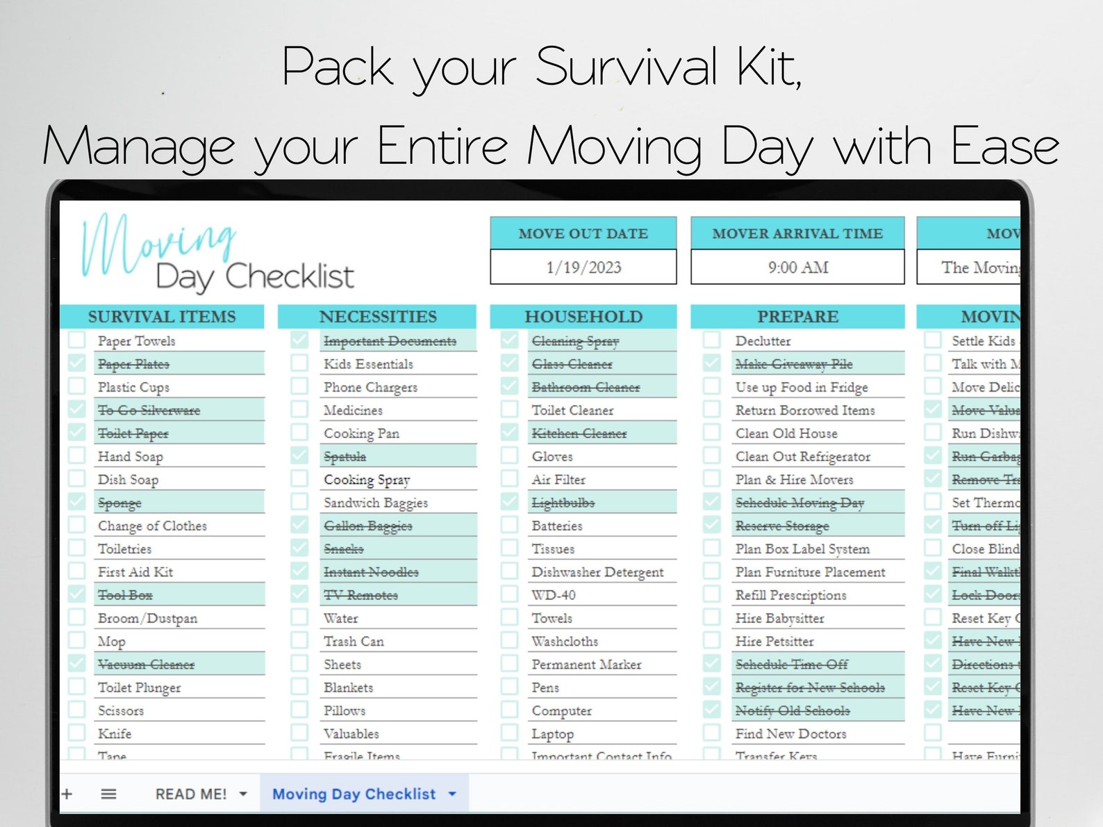 Digital Moving Checklist Bundle Packing Checklist Moving - Etsy