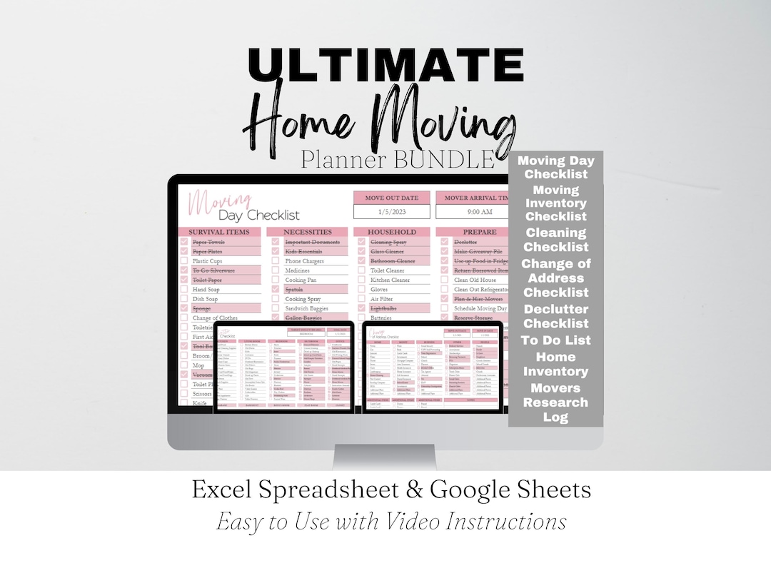 Moving Planner Checklist Bundle, Moving Template, Moving Planning, New ...