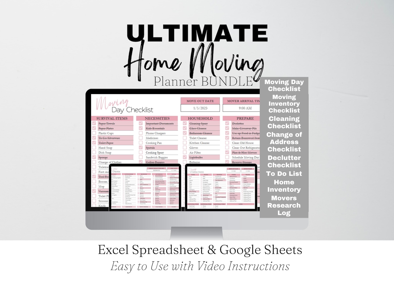Moving Planner Checklist Bundle, Moving Template, Moving Planning, New ...