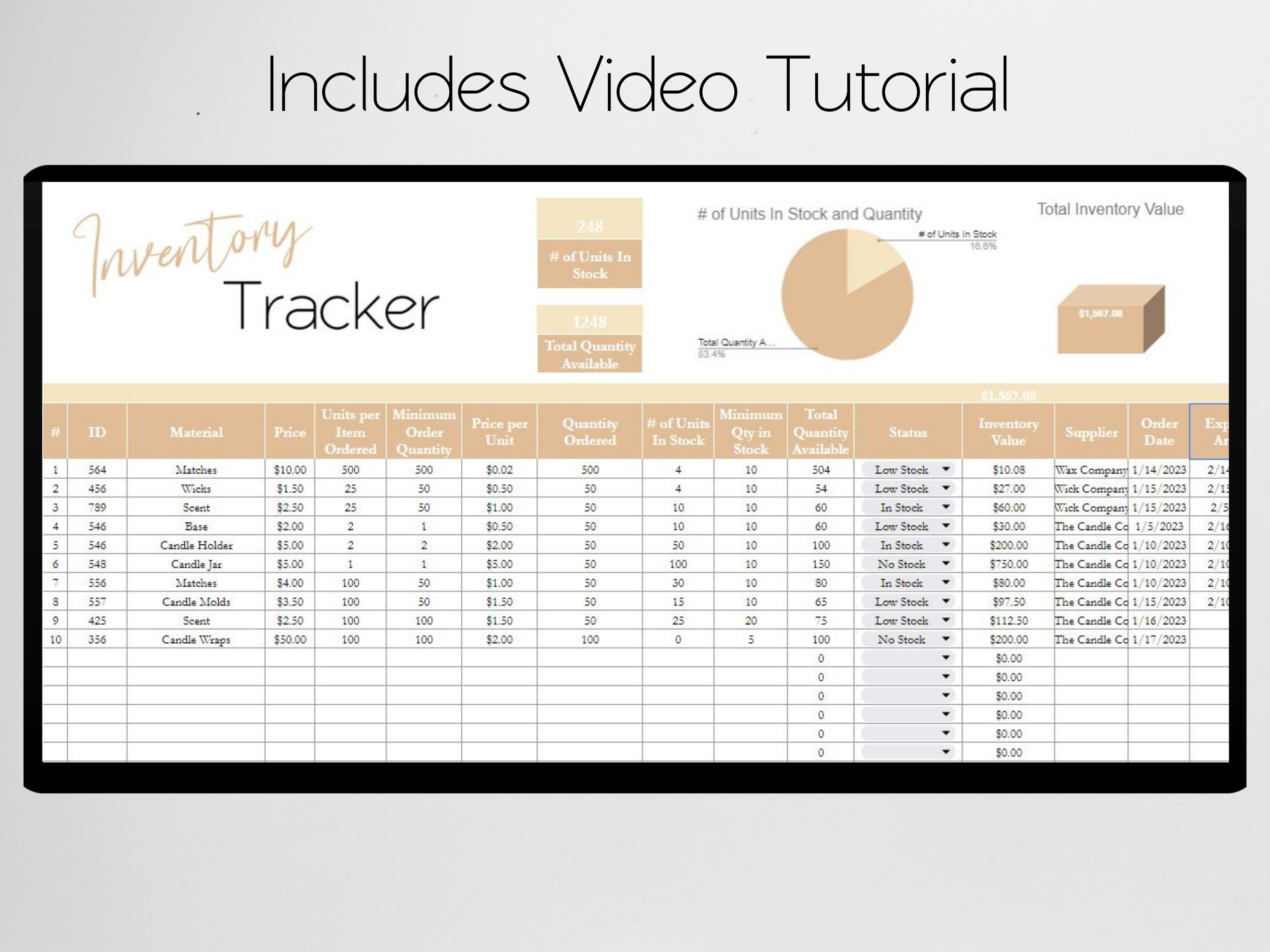 Inventory Spreadsheet Google Sheets, Inventory Tracking Spreadsheet ...