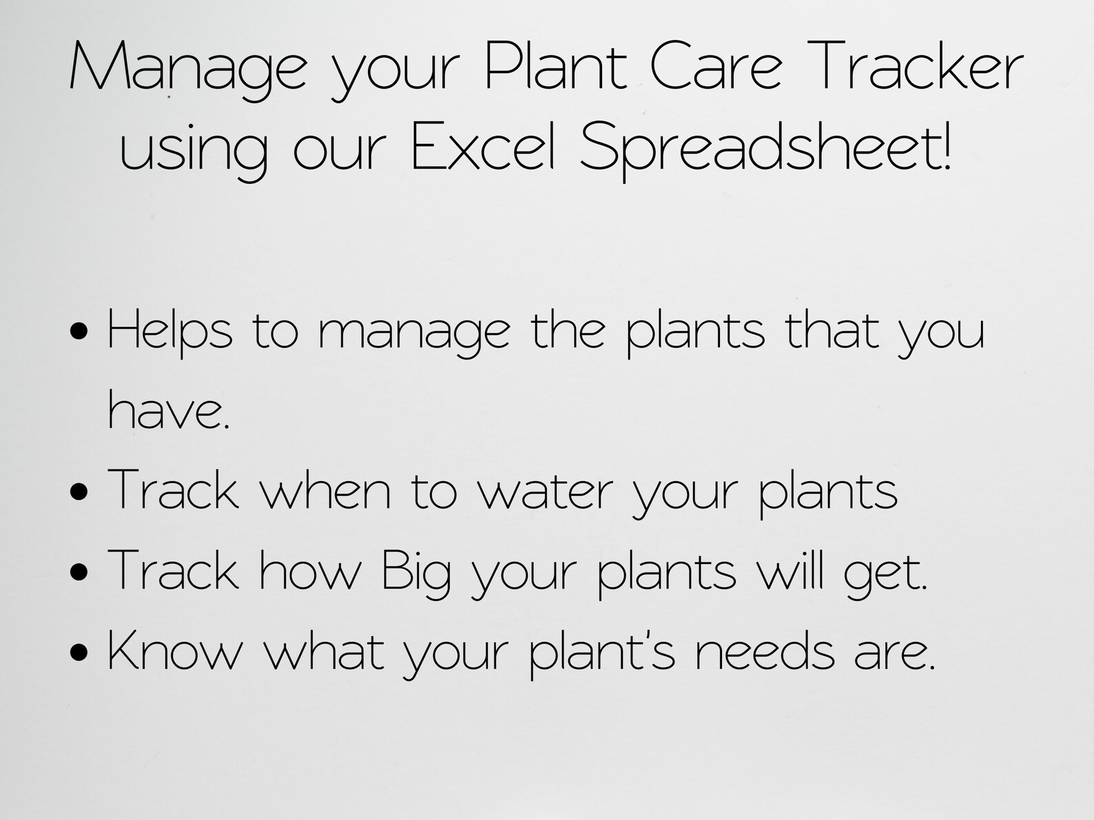 Plant Care Tracker Excel Spreadsheet Houseplants Care House - Etsy