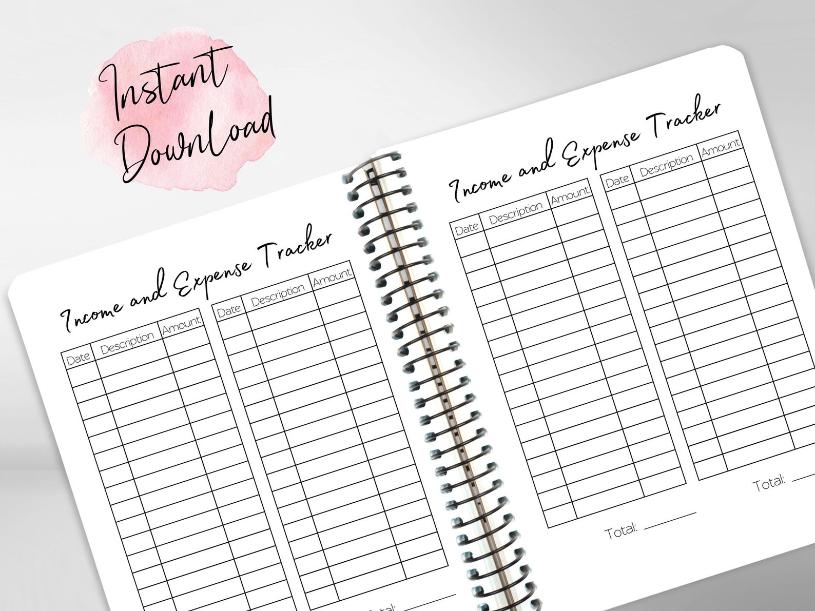 Income and Expense Tracker Printable, Income Statement Template, Income ...