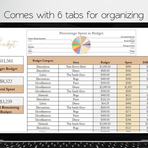 Home Improvement Planner Template, Home Remodel Planner Budget, Home ...
