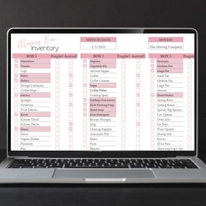 Moving Box Inventory Excel Spreadsheet, Organized Moving, Home ...