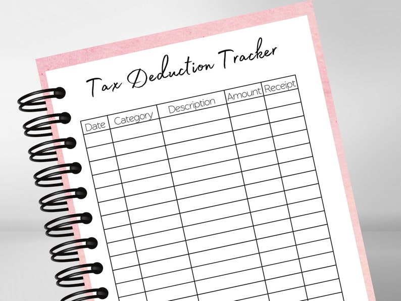 Small Business Tax Deductions Template Tax Deduction Log Tax - Etsy