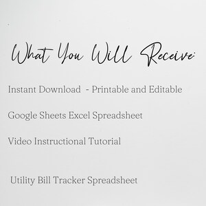 Utility Bill Tracker Excel Spreadsheet, Utilities Tracker Google Sheets ...
