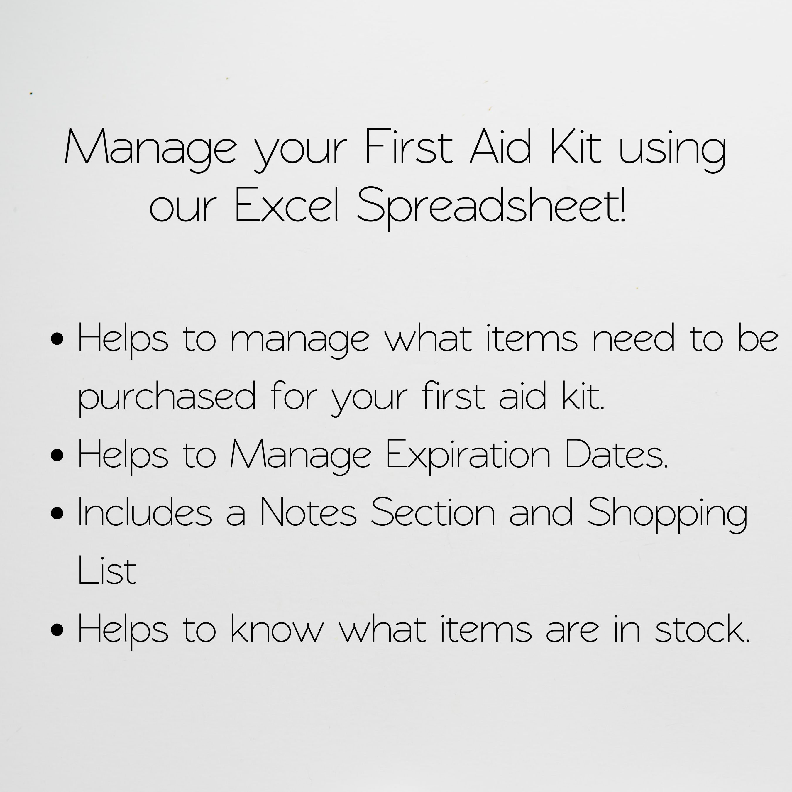 First Aid Kit Checklist, First Aid Checklist, First Aid Supply List ...