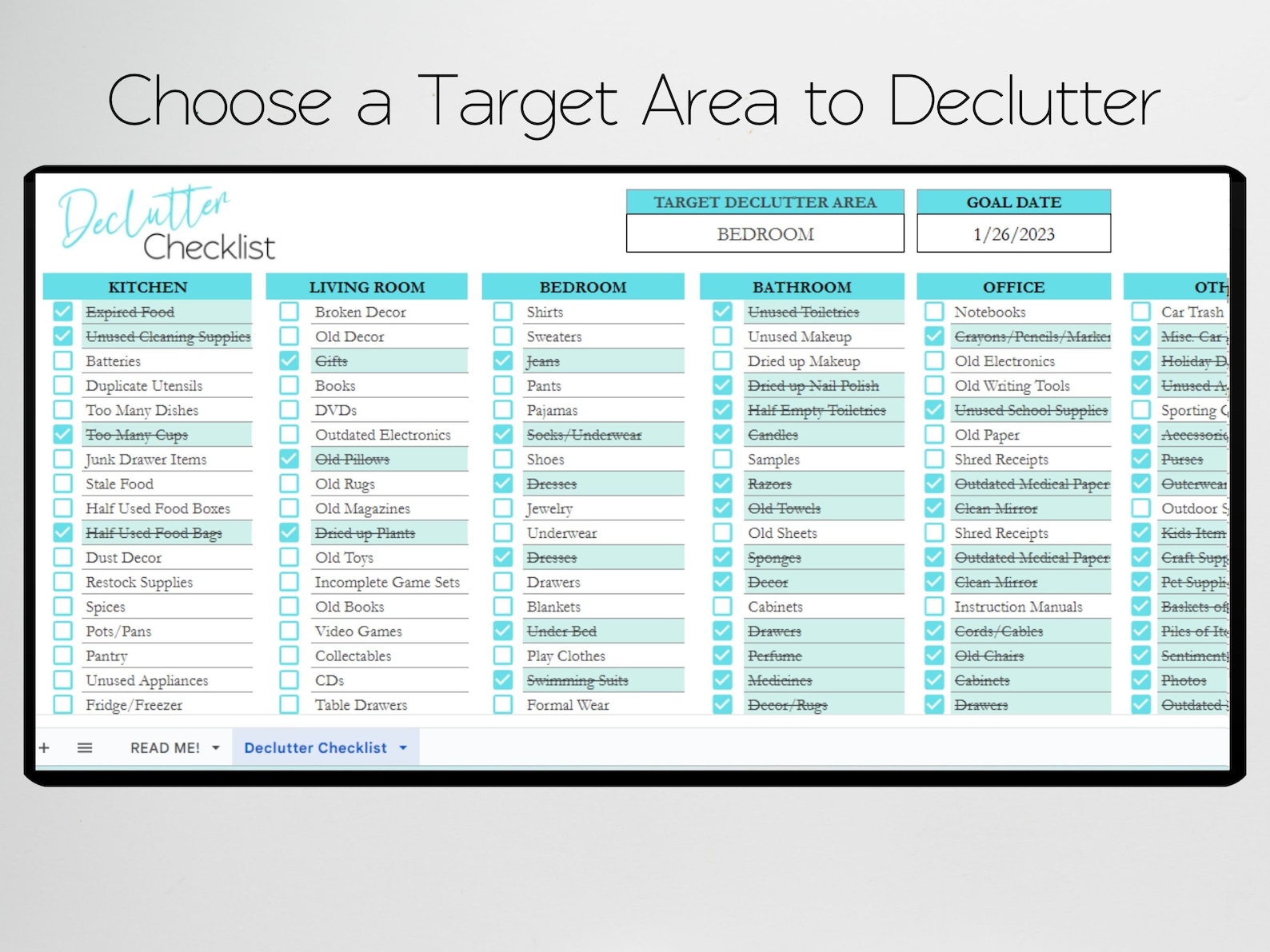 Decluttering Checklist Decluttering List Decluttering Guide - Etsy