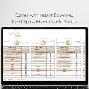 Goal Tracker Google Sheet, Goals Tracker Excel, Goals Tracker Template ...
