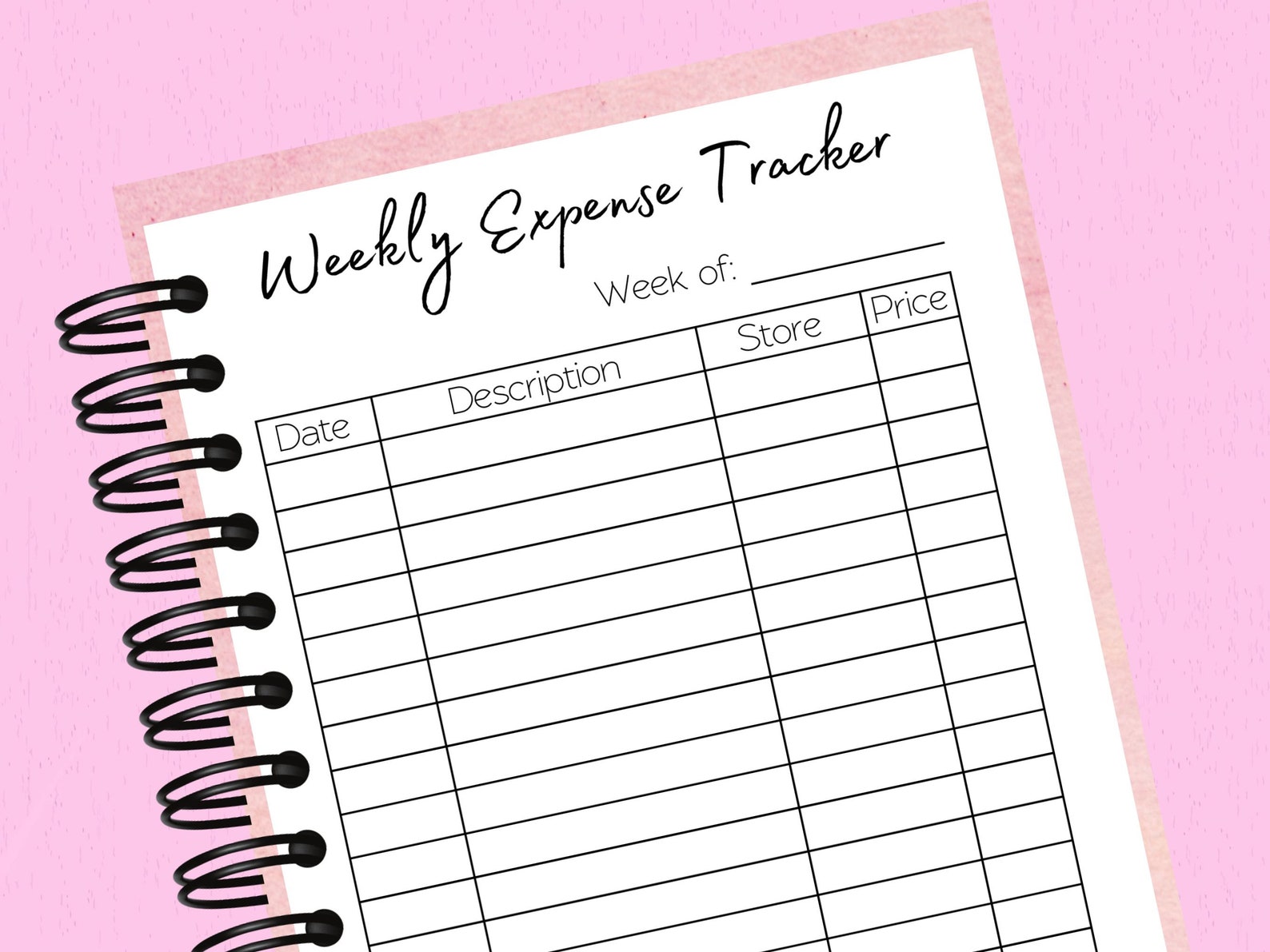 Weekly Expense Tracker Printable Weekly Expense Tracker for - Etsy