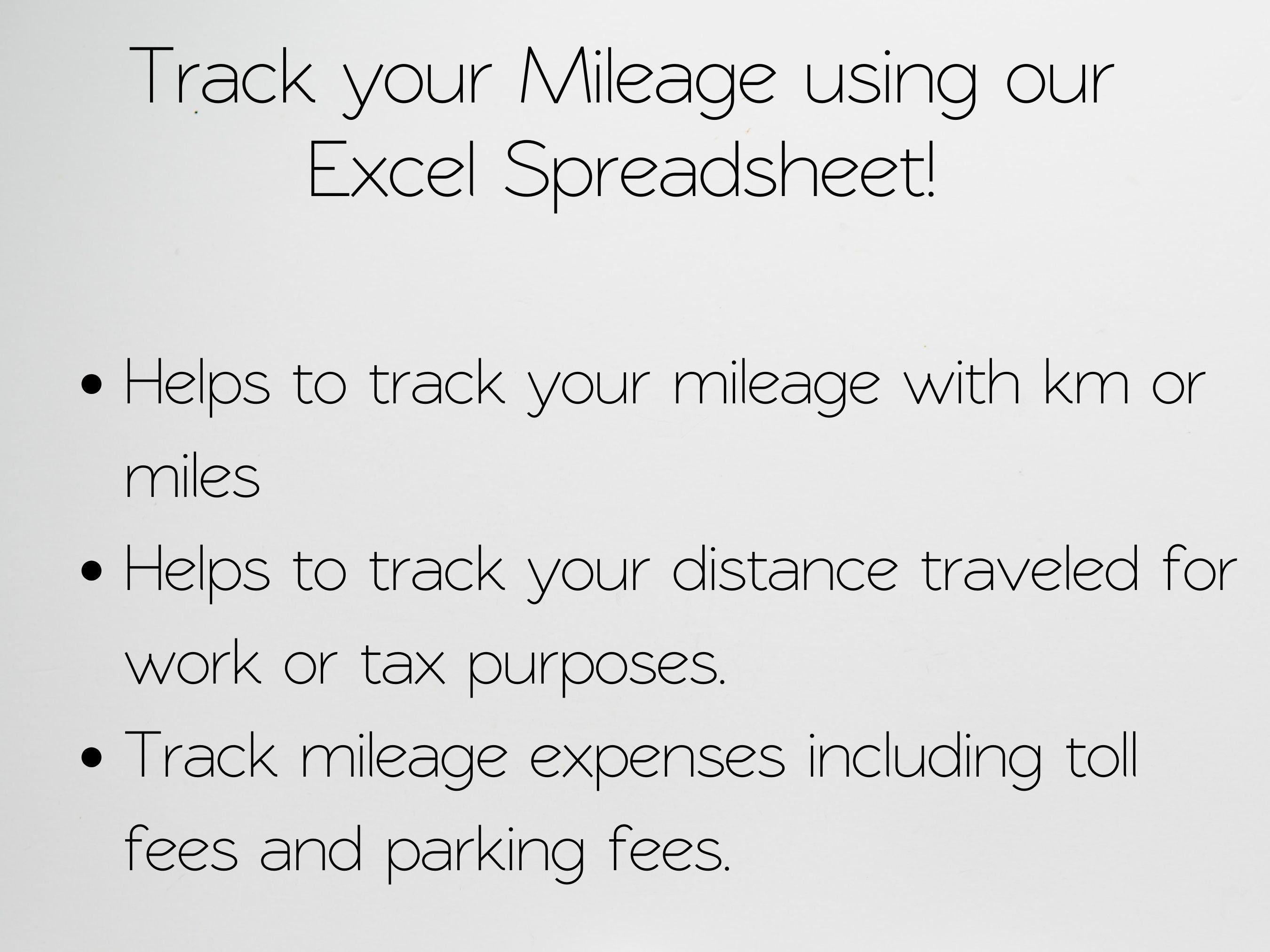 Mileage Tracker, Mileage Log, Miles Traveled, Vehicle Mileage, Car ...