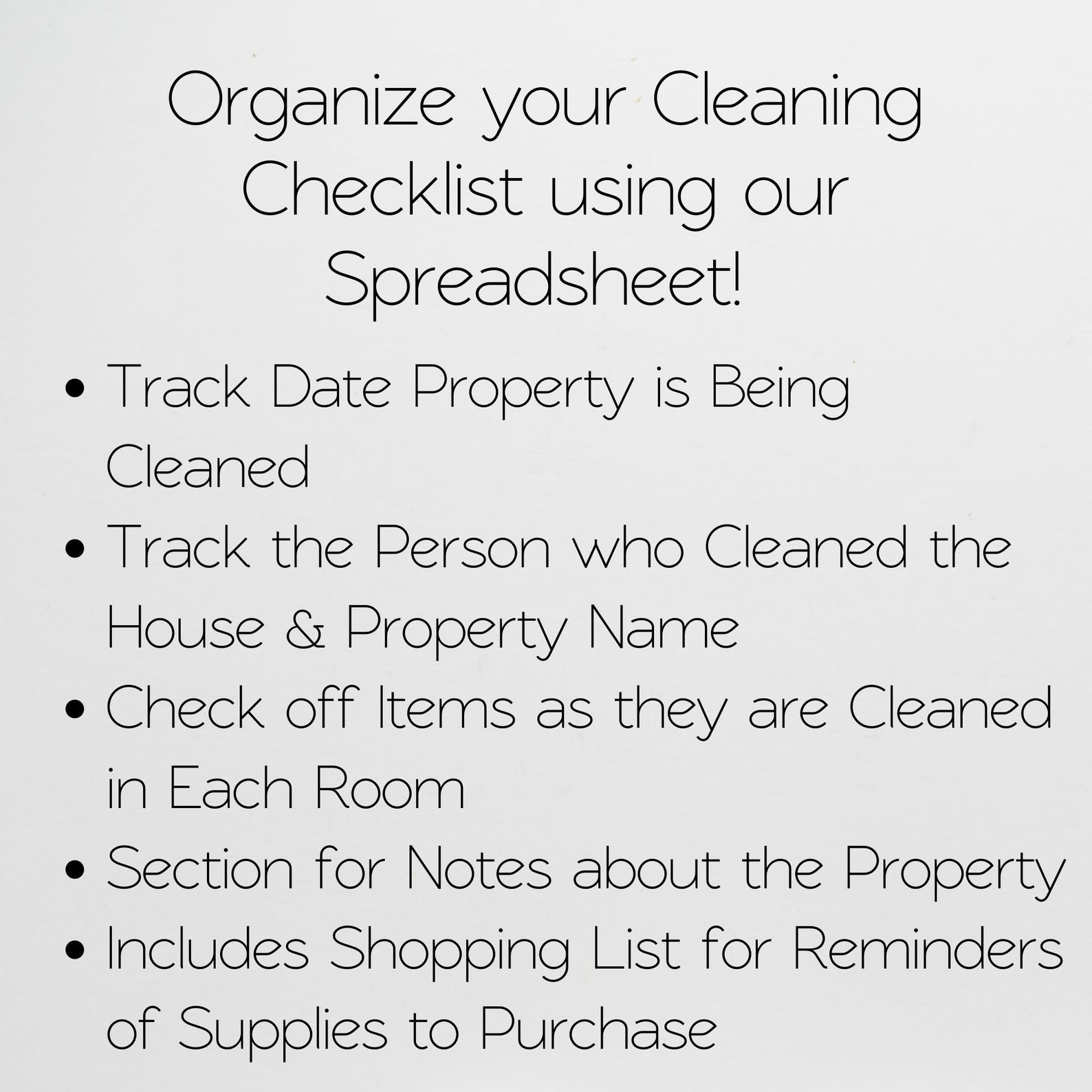 Cleaning Checklist for Short Term Rental Property, Rental Cleaning List ...