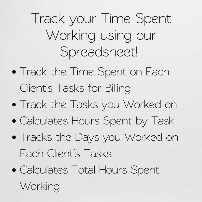 Client Time Tracker Excel Spreadsheet, Client Management Google Sheets ...