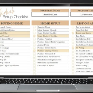 Set up Checklist Template, Setup Guide for Short Term Rentals, Rental ...