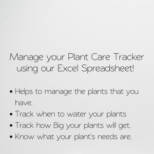 Plant Care Tracker Excel Spreadsheet, Houseplants Care, House Plant ...