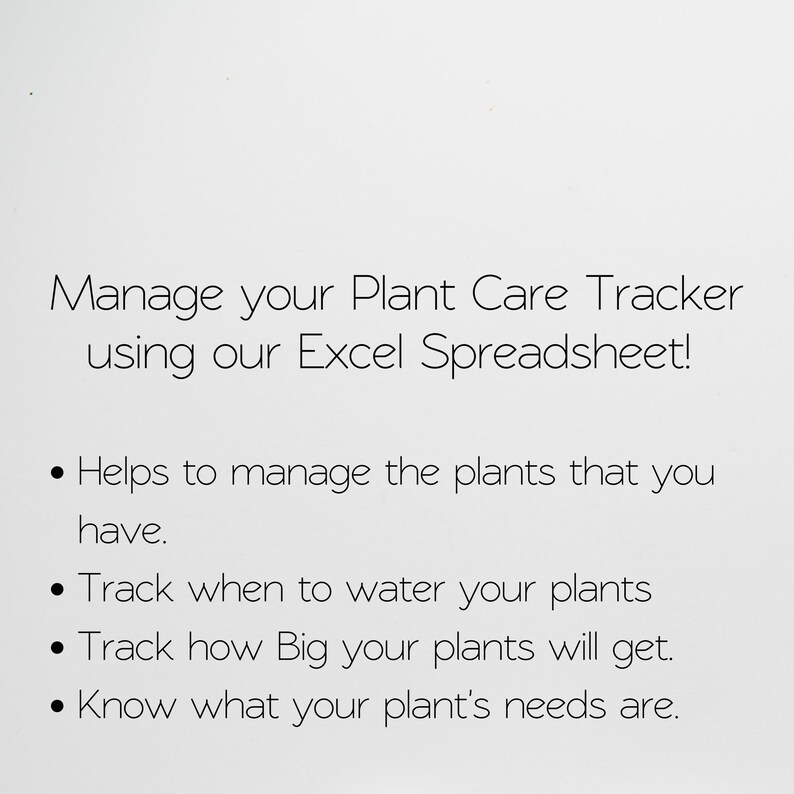 Plant Care Tracker Excel Spreadsheet, Houseplants Care, House Plant ...