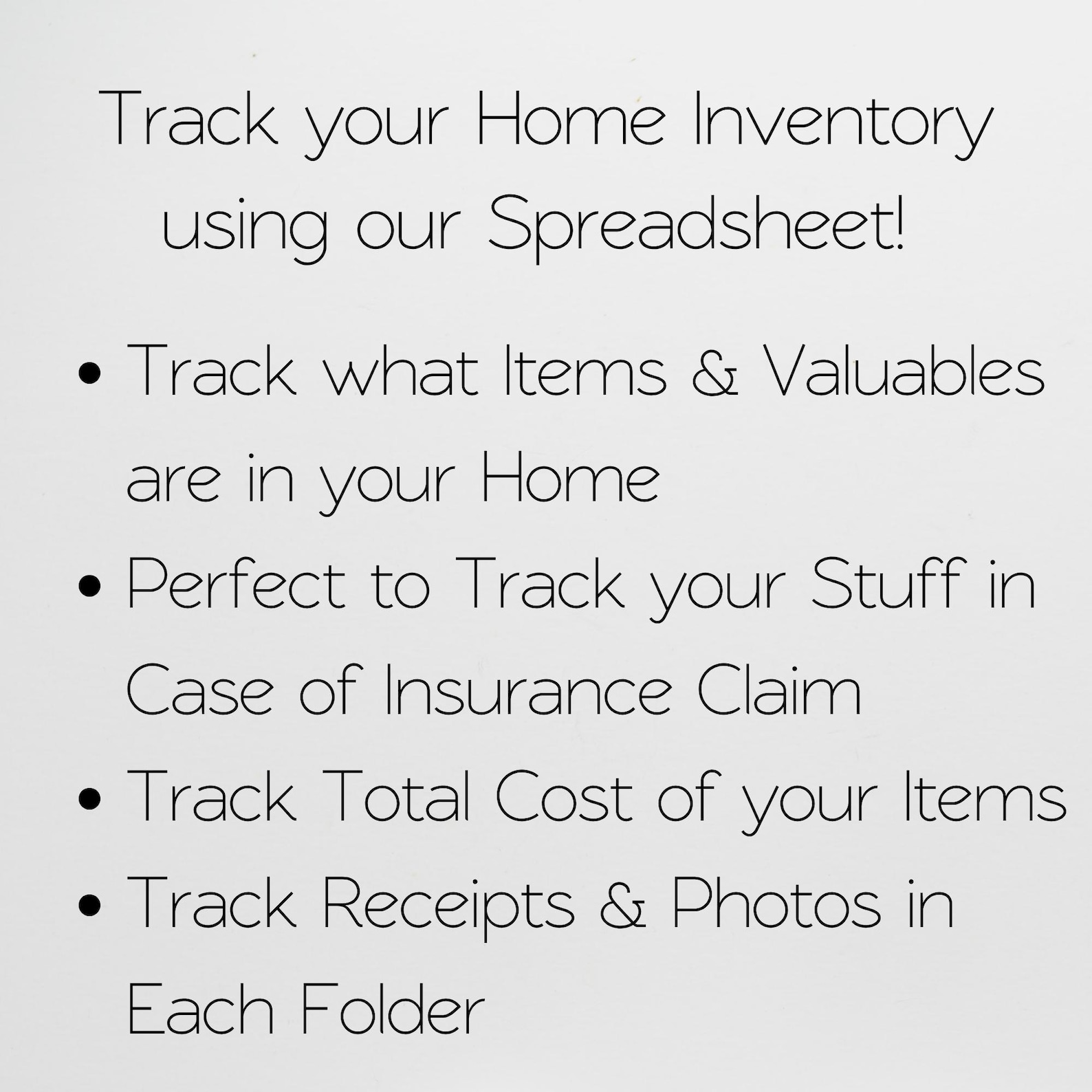 Home Inventory Checklist, Home Inventory Template, Home Inventory ...