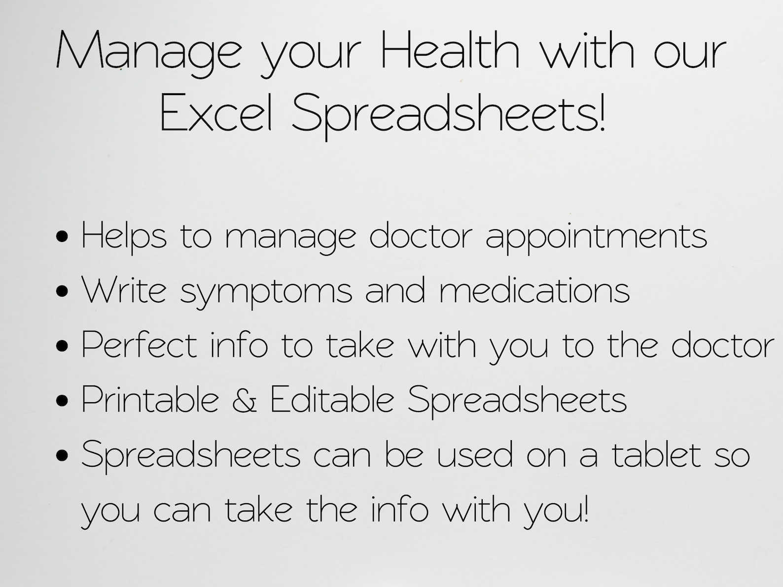 Health Tracker Template Excel Spreadsheet Health Planner - Etsy