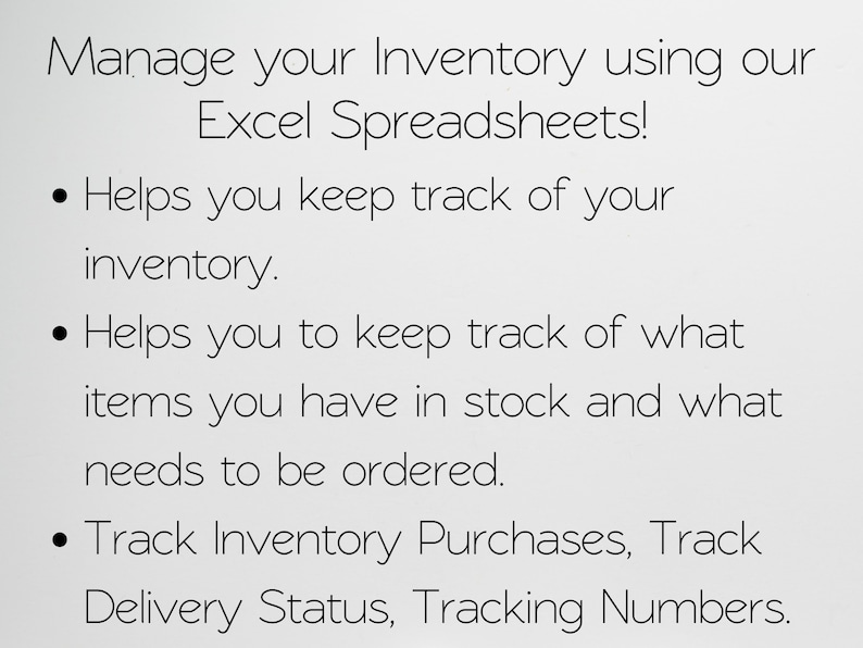 Inventory Tracker Excel Spreadsheet, Inventory Management Google Sheets ...