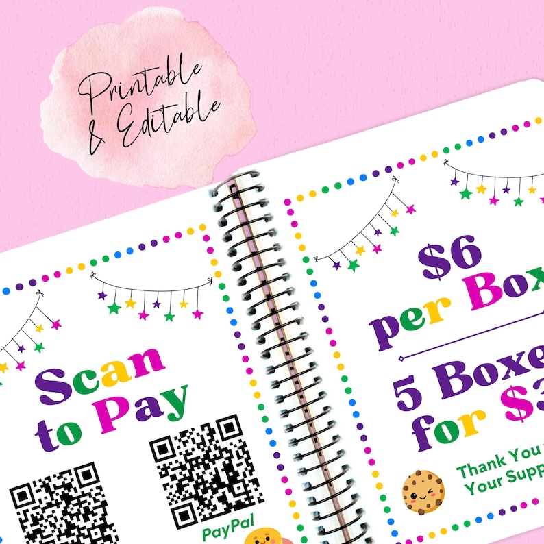 Cookie Template Bundle, Cookie Booth Poster, Girl Troop Thank You ...