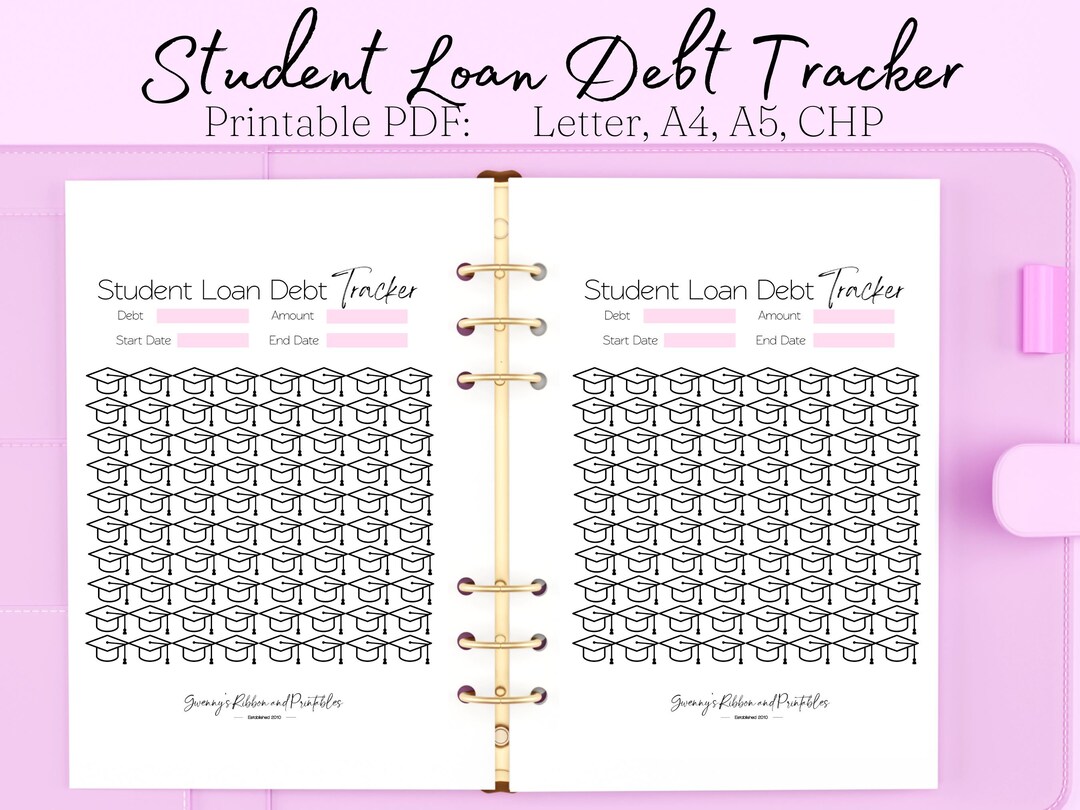 School Loan Debt Tracker PDF, School Loan Tracker Printable, School ...