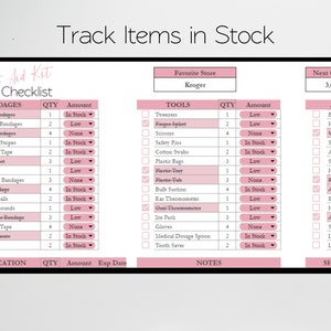 First Aid Kit Checklist, First Aid Checklist, First Aid Supply List ...