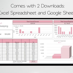 Salon Bookkeeping Template, Hair Salon Income and Expenses Tracker Log ...