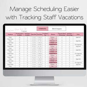 Employee PTO Tracker Template, Vacation Tracker, Leave Tracker, Time ...