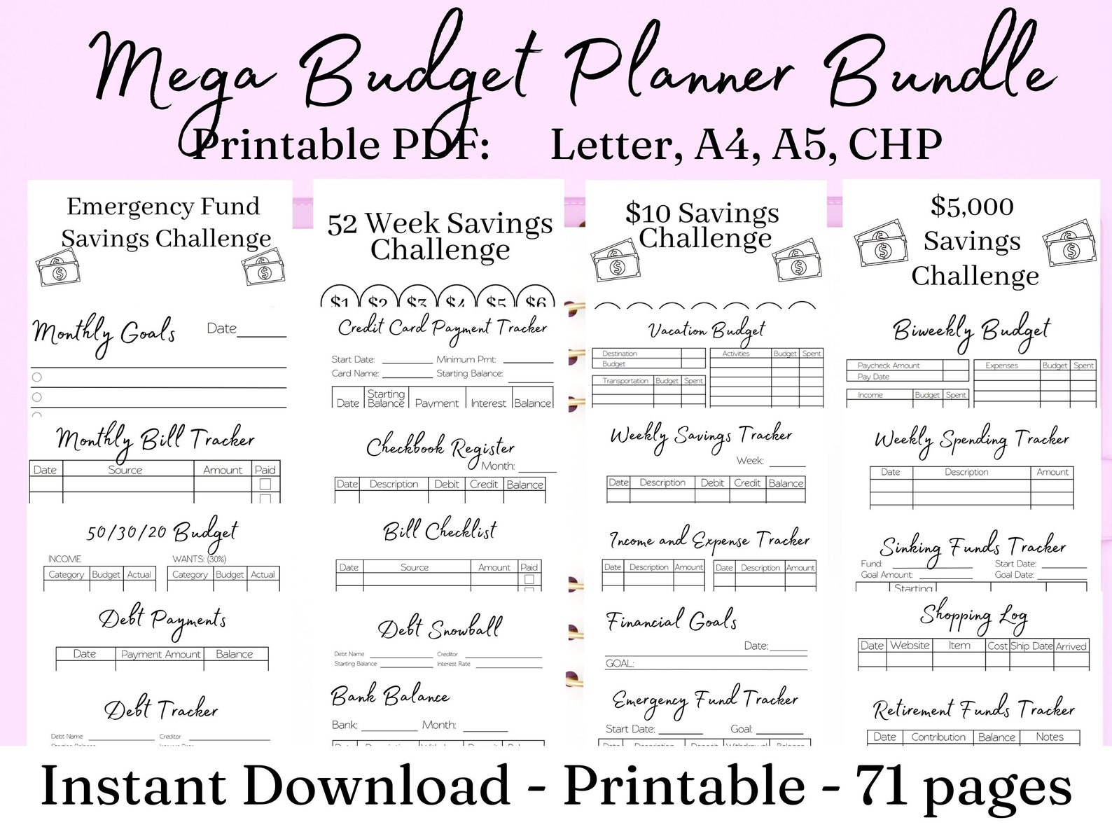 Ultimate Budget Planner Bundle, Finance Planner Bundle, Budget Planner ...