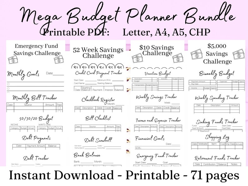 Ultimate Budget Planner Bundle, Finance Planner Bundle, Budget Planner Bundle, Finance Planner ...