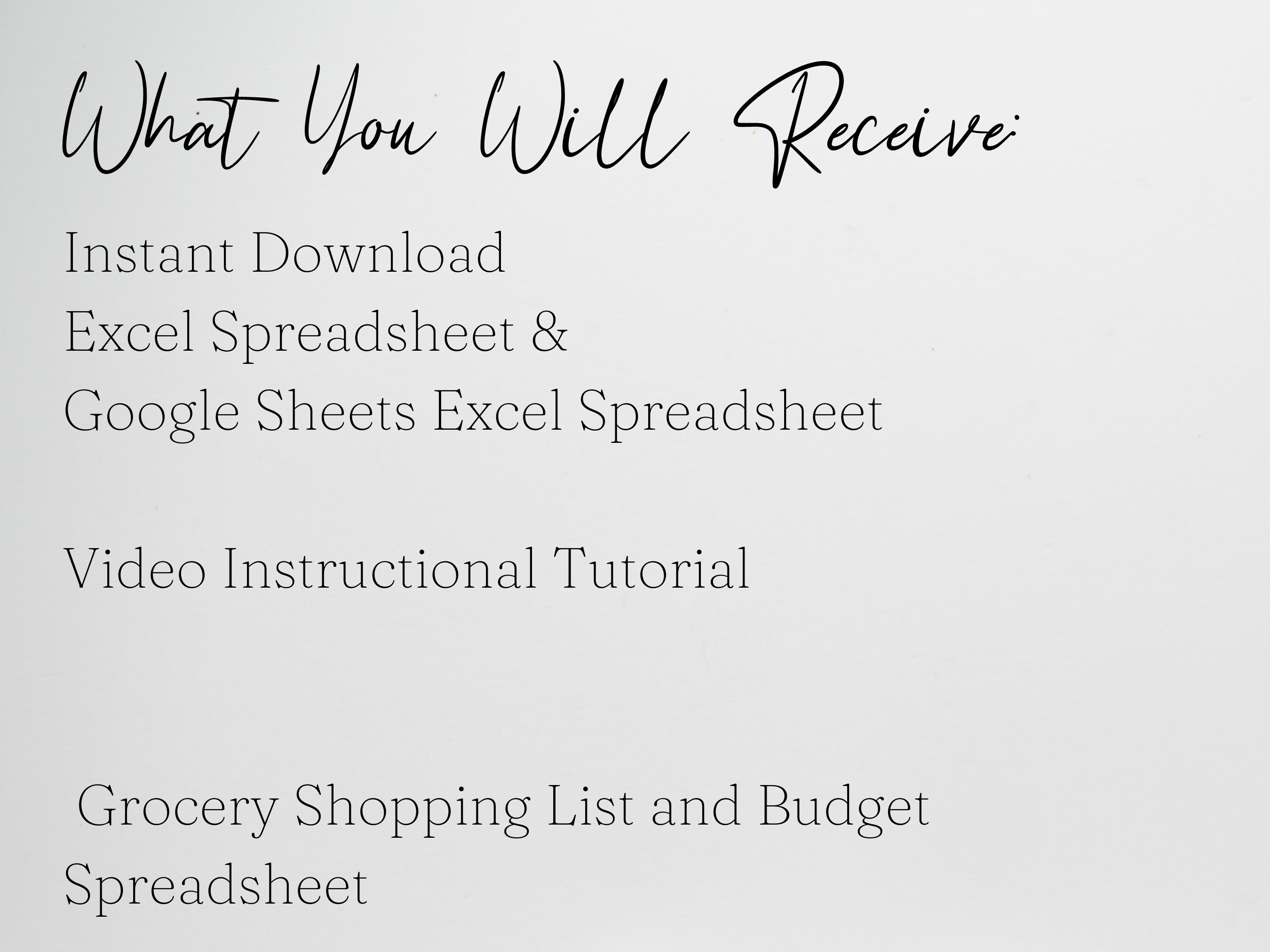 Grocery Budget Spreadsheet Grocery Shopping List Template - Etsy Grocery Budget Spreadsheet Grocery Shopping List Template - Etsy