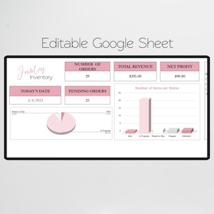 Jewelry Inventory Tracker, Jewelry Making Planner List Excel ...