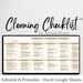 Cleaning Checklist for Short Term Rental Property, Rental Cleaning List ...