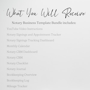 Notary Business Spreadsheet Template, Loan Signing Agent Business ...