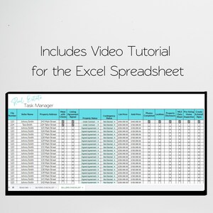 Real Estate Transaction Tracker, Realtor Checklist, Realtor Tracker ...