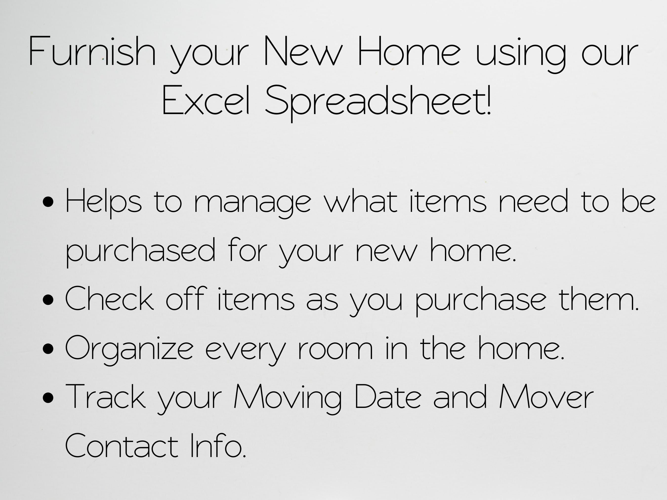 New Home Checklist Template Excel Spreadsheet First Apartment Etsy New Home Checklist Template Excel Spreadsheet First Apartment Etsy