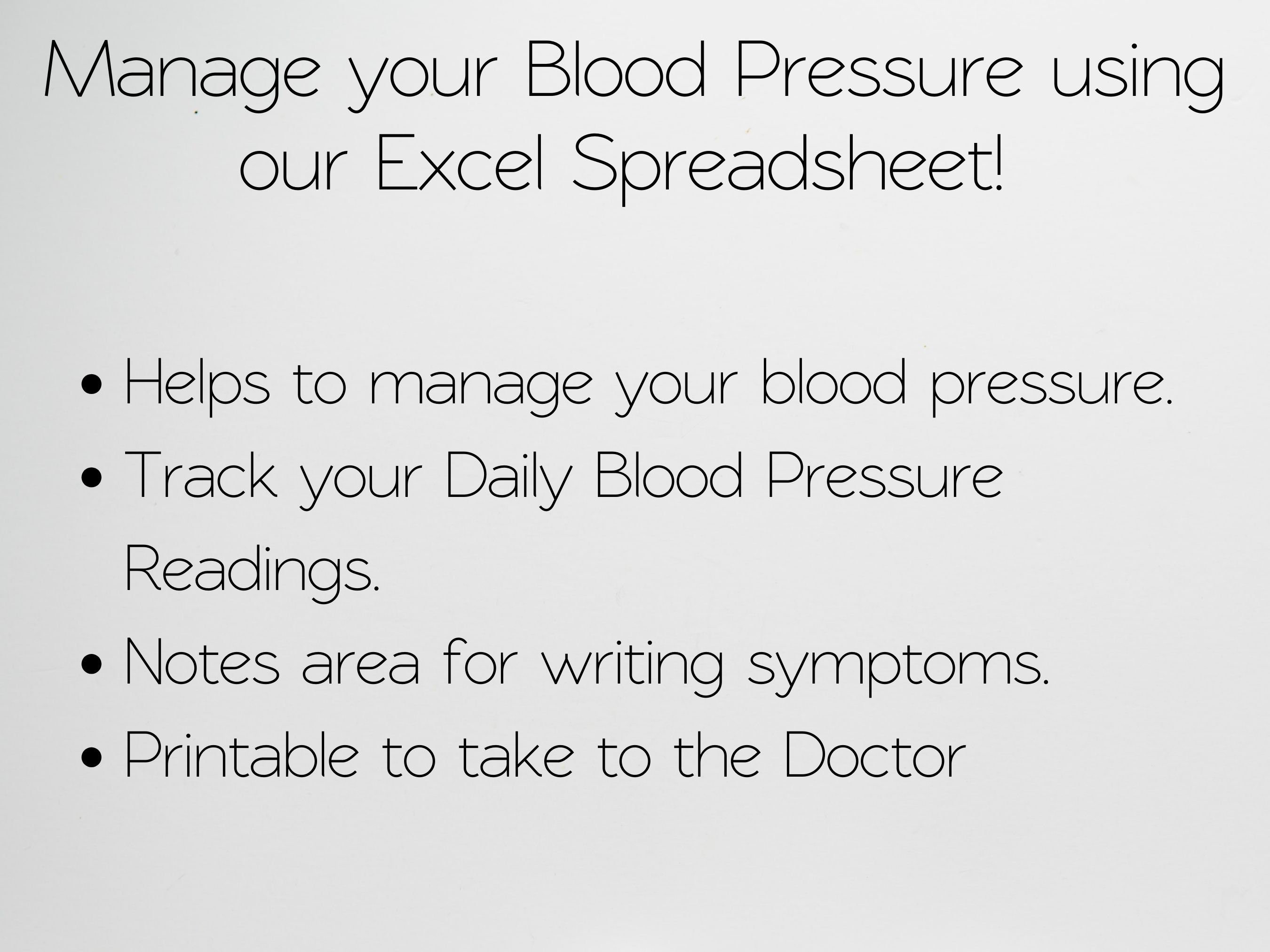 Blood Pressure Tracker Excel Spreadsheet, Blood Pressure Log Google ...