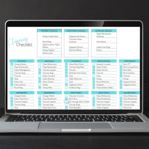 Cleaning Check List, Cleaning Checklist Spreadsheet, Cleaning Checklist ...