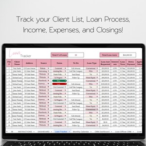 Mortgage Broker Template Spreadsheet Bundle, Mortgage Lender Loan ...