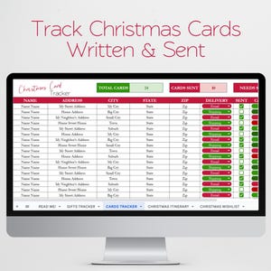 Christmas Gift Tracker, Christmas Planner Christmas Gift List ...