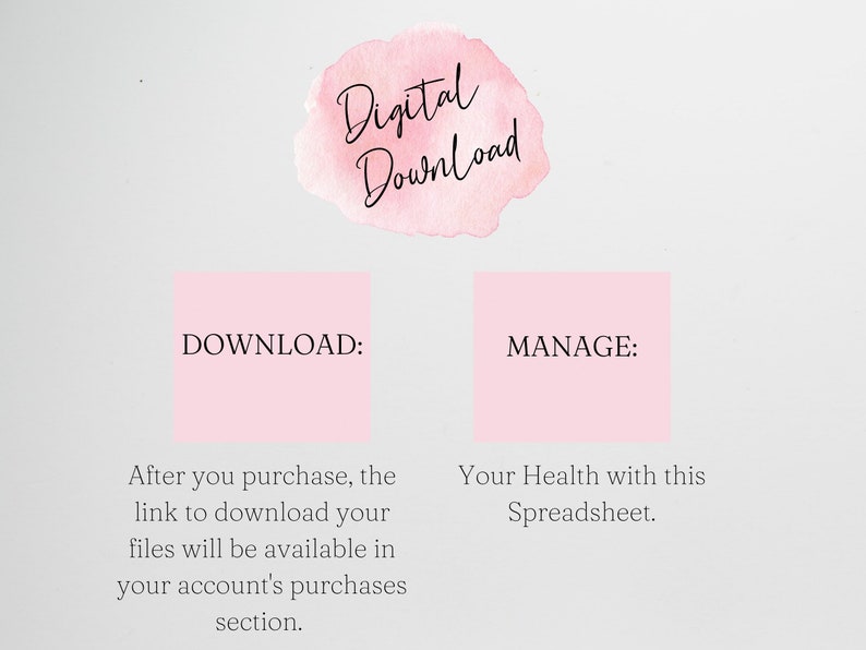 Health Tracker Template Excel Spreadsheet Health Planner - Etsy