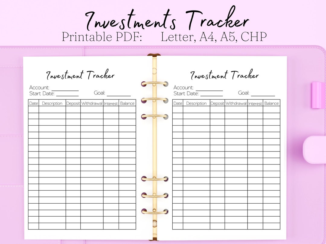 Investment Tracker, Investment Template, Investments Tracker, Investing ...