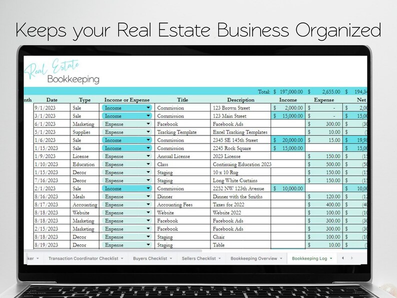 Real Estate Management Template Bundle, Transaction Checklist ...