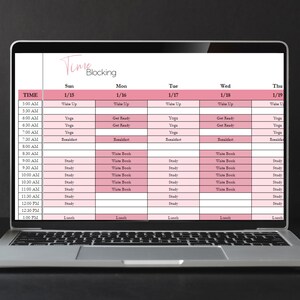 Time Blocking Template Google Sheet, Time Blocking Planner Excel ...