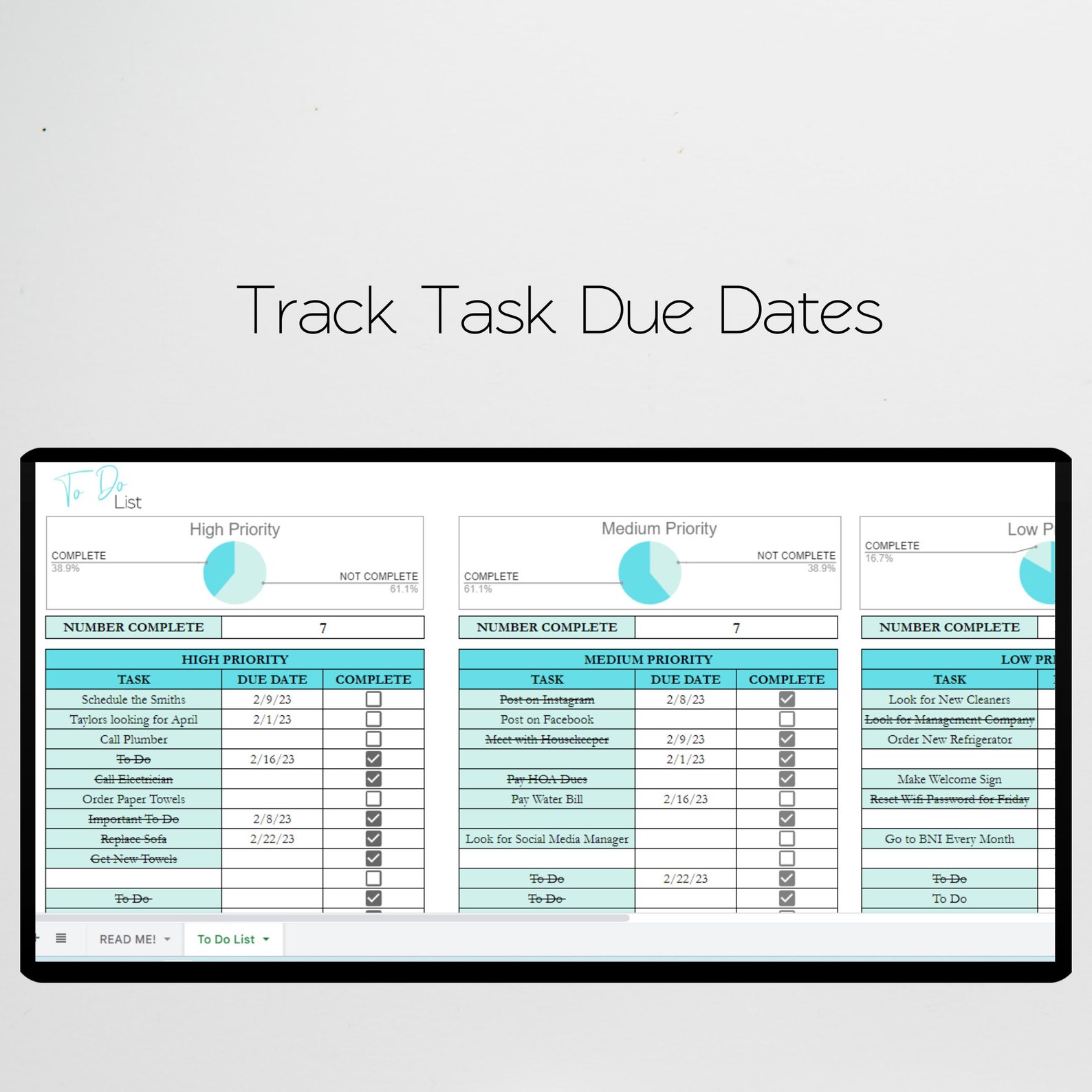 Short Term Rental Small Business to Do List, Rental Task Tracker ...