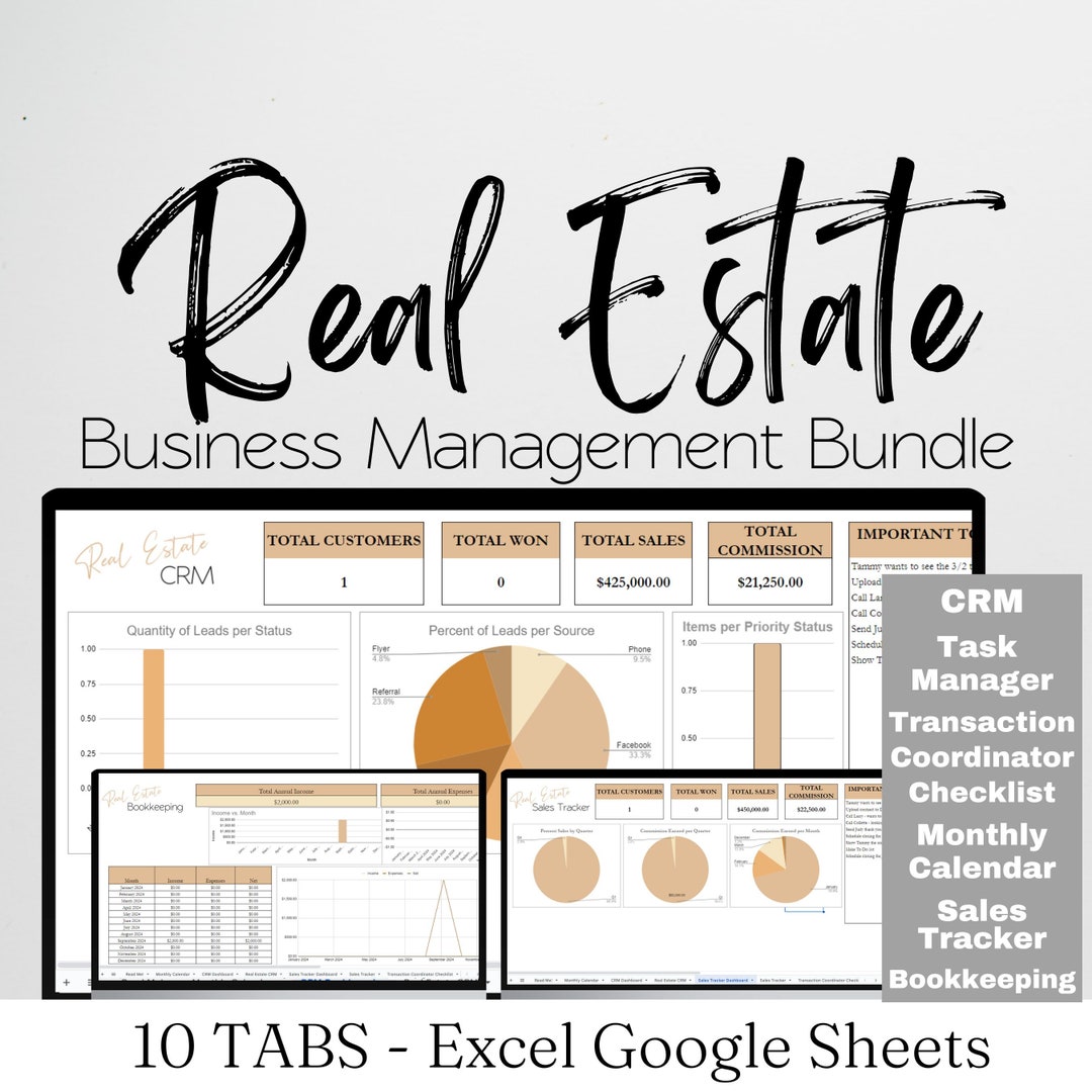 Ultimate Real Estate Business Management Spreadsheet Bundle, Real ...