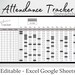 Attendance Tracker Excel Log School Class Template, Attendance Sheet ...