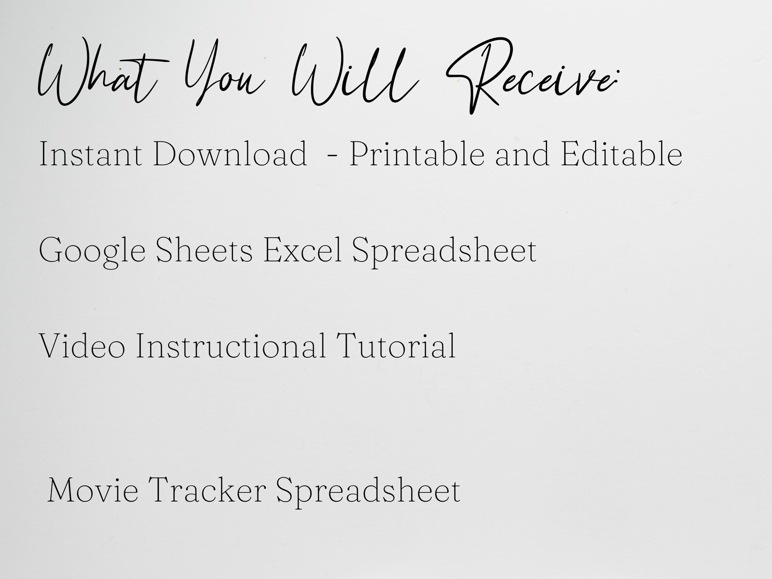 Movie Tracker Excel Spreadsheet, Movies Tracking Google Sheets, Film ...