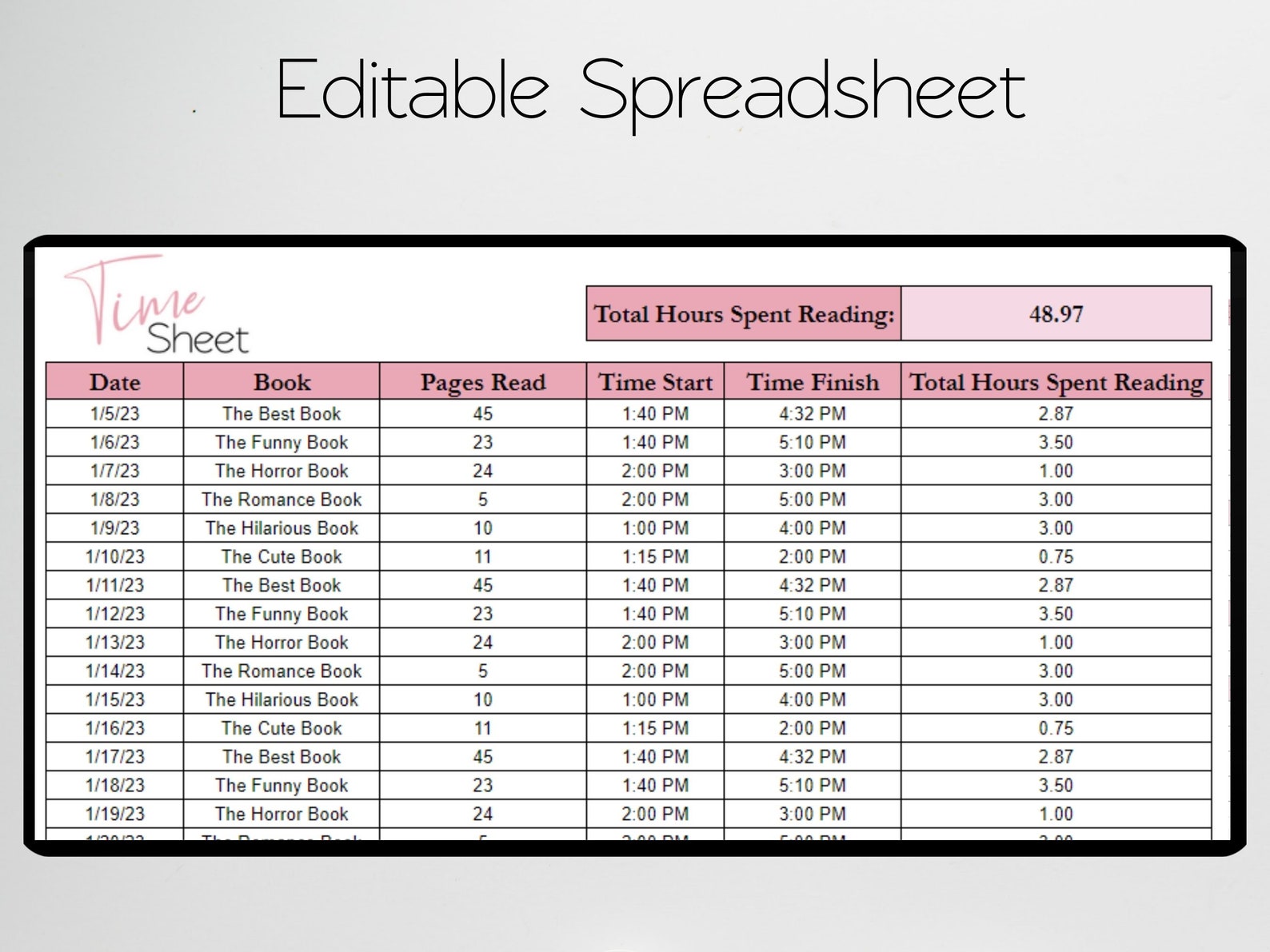 Book Tracker Journal Book Tracker Excel Reading Planner - Etsy