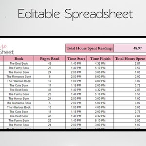 Book Tracker Journal, Book Tracker Excel, Reading Planner, Book Tracker ...